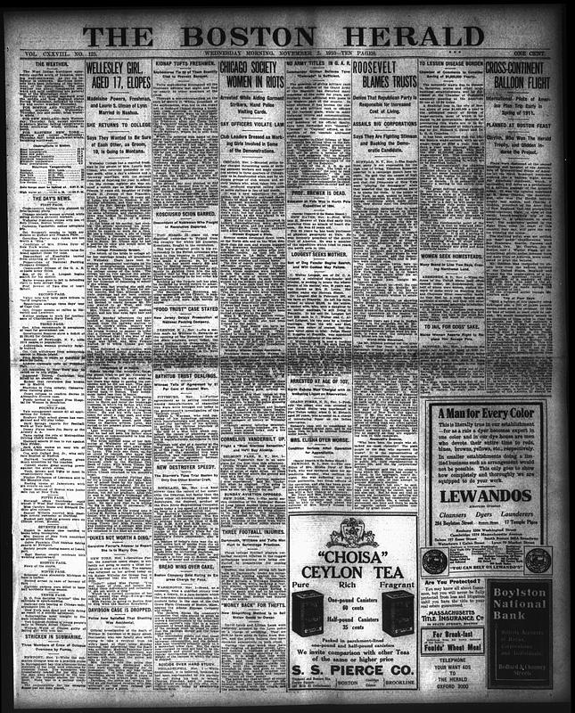 The Boston Herald. November 02, 1910 - Digital Commonwealth