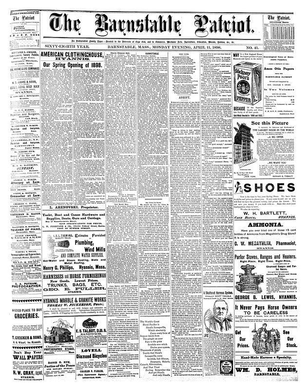 Barnstable Patriot. April 11, 1898 - Digital Commonwealth