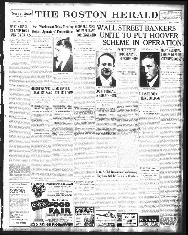 Boston Herald. October 08, 1931 - Digital Commonwealth