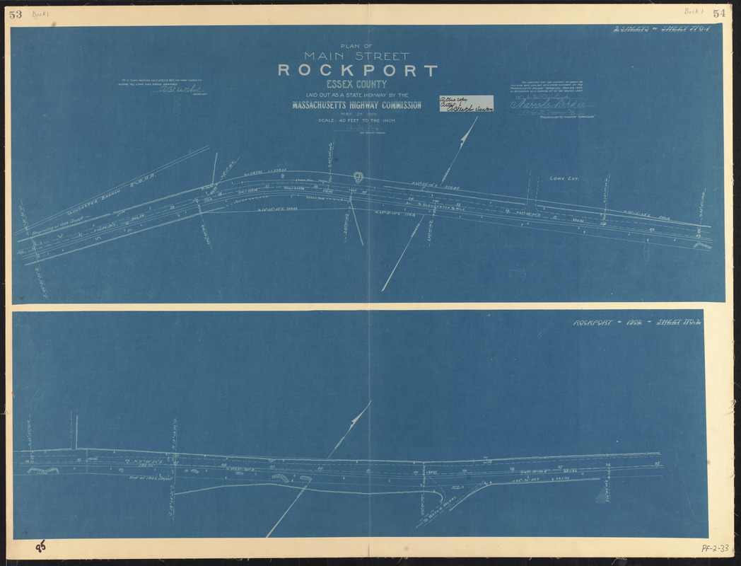 Plan of Main Street, Rockport, Essex County, laid out as a state ...