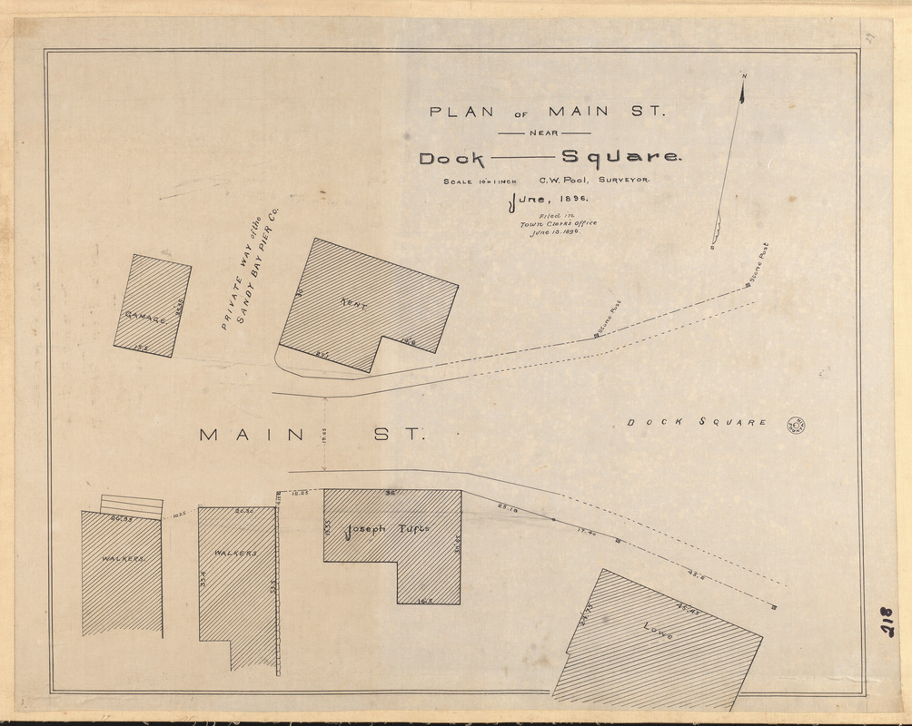 Plan of Main St. near Dock Square - Digital Commonwealth