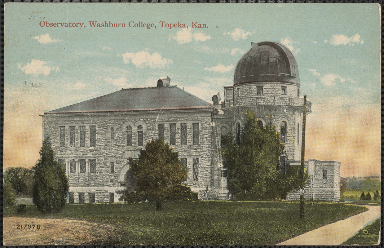 Observatory, Washburn College, Topeka, Kan. - Digital Commonwealth