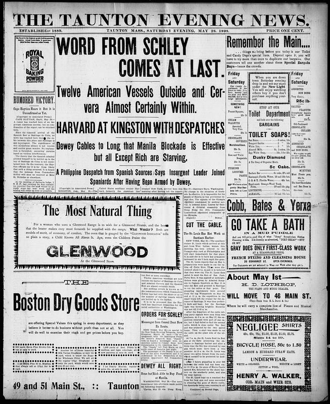 The Taunton Evening News. May 28, 1898 - Digital Commonwealth