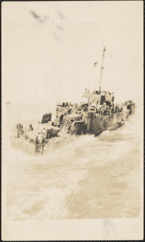 LCI convoying us to Okinawa - Digital Commonwealth