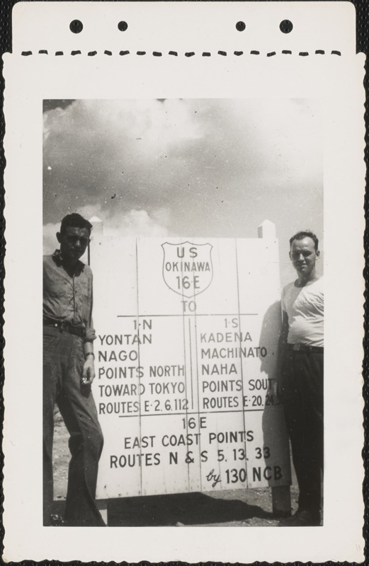 Okinawa novelty route sign - Digital Commonwealth