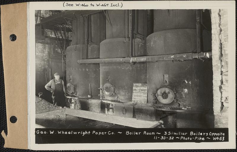 George W. Wheelwright Paper Co., boiler room, Ware, Mass., Nov. 30 ...