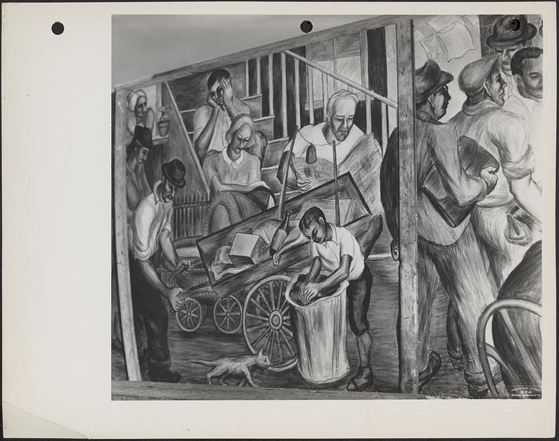 George Lloyd's mural for Overseers of the Public Welfare bldg., Boston ...