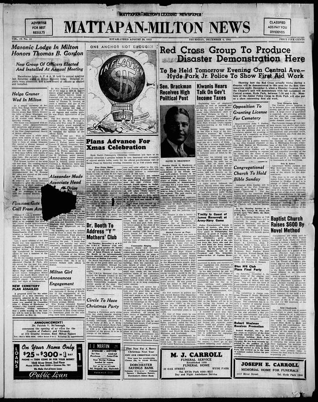 Mattapan-Milton News, December 04, 1941 - Digital Commonwealth