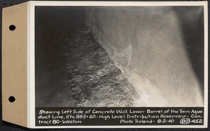 Contract No. 80, High Level Distribution Reservoir, Weston, showing ...