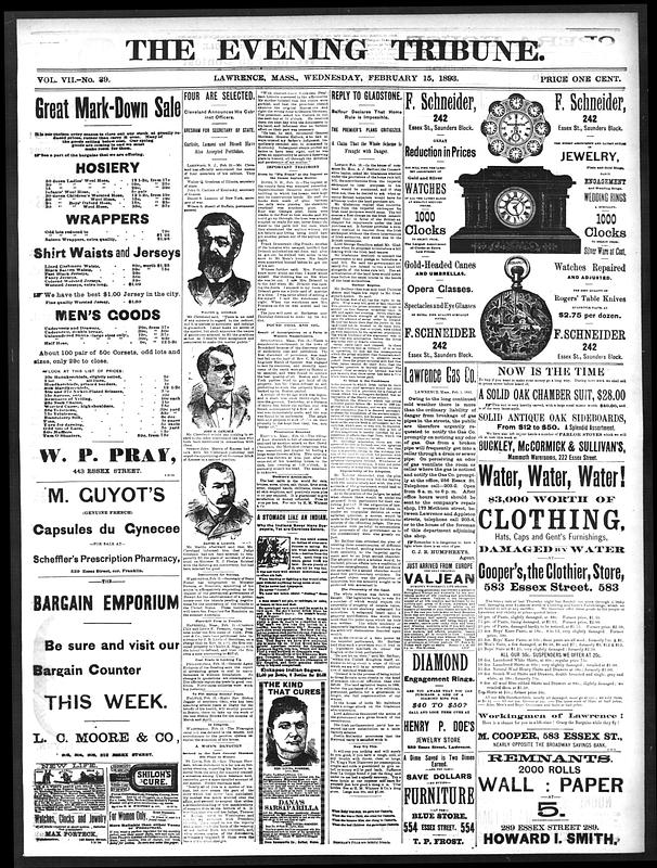 The Evening Tribune. February 15, 1893 - Digital Commonwealth