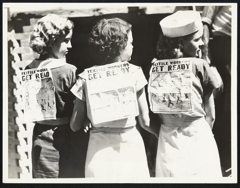 Girls Workers Aid Strike. Young women strikers in the textile mills of ...