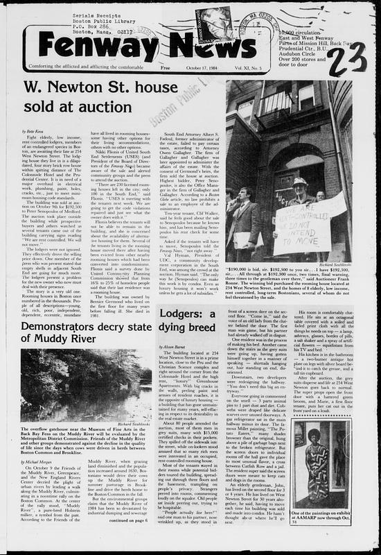 The Fenway News. October 17, 1984 - Digital Commonwealth