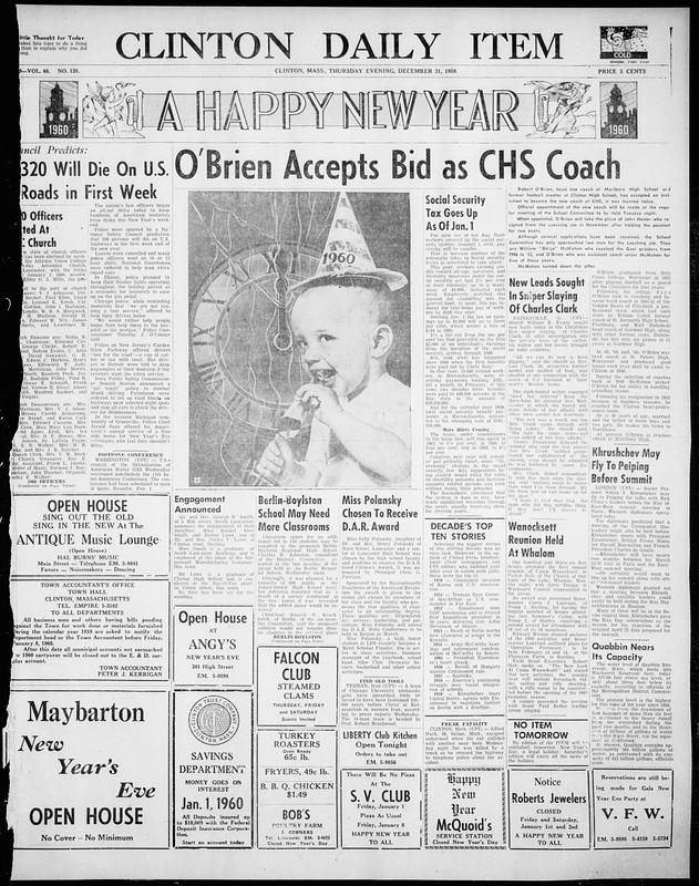Clinton Daily Item. December 31, 1959 - Digital Commonwealth