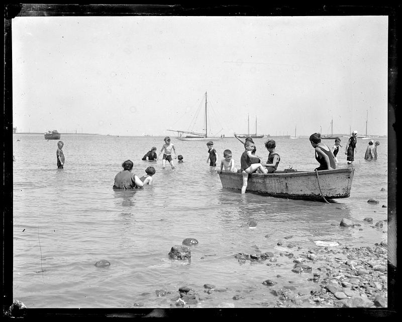 Children bathing - Digital Commonwealth