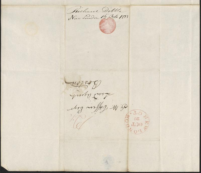 Richard Dibble to George Coffin, 19 October 1833 - Digital Commonwealth