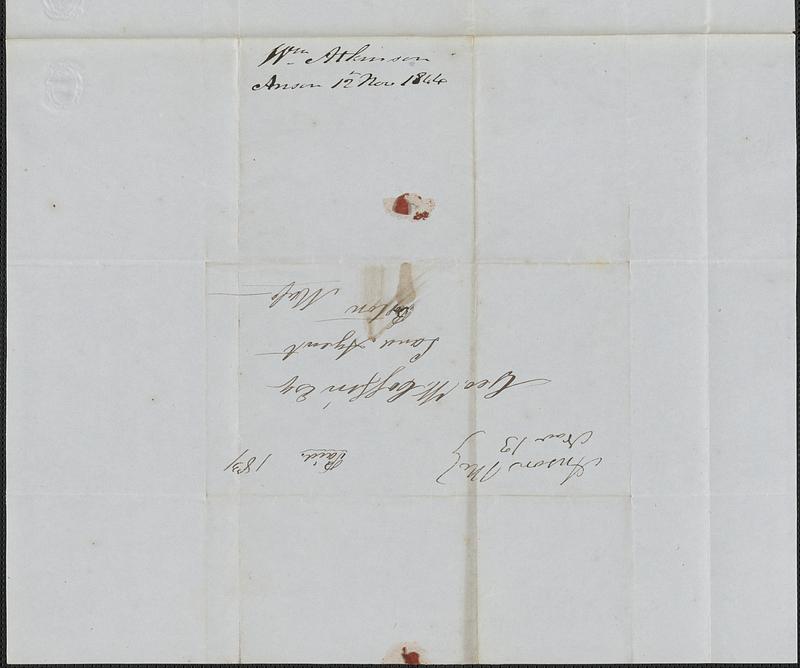 William Atkinson to George Coffin, 12 November 1844 - Digital Commonwealth