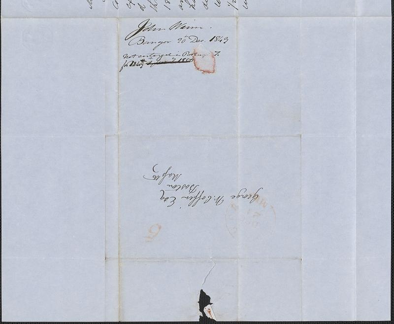 John Winn to George Coffin, 20 December 1849 - Digital Commonwealth