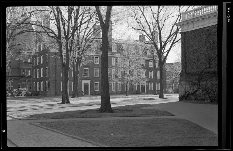 Massachusetts Hall in springtime, Cambridge - Digital Commonwealth