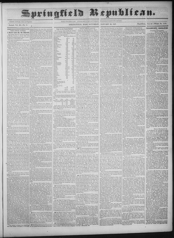 Springfield Republican. January 30, 1847 - Digital Commonwealth