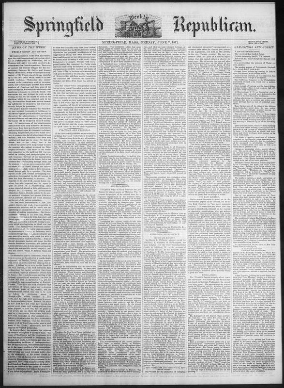 Springfield Weekly Republican - Digital Commonwealth