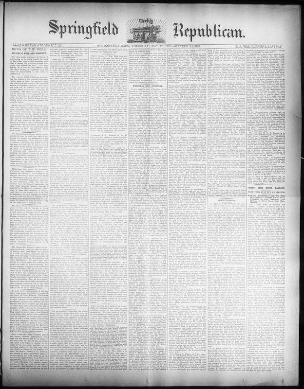 Springfield Weekly Republican - Digital Commonwealth