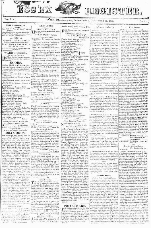 Essex Register. December 15, 1819 - Digital Commonwealth