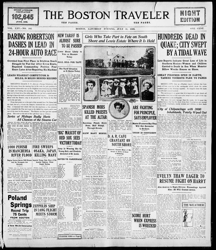 The Boston Traveler. July 31, 1909 - Digital Commonwealth