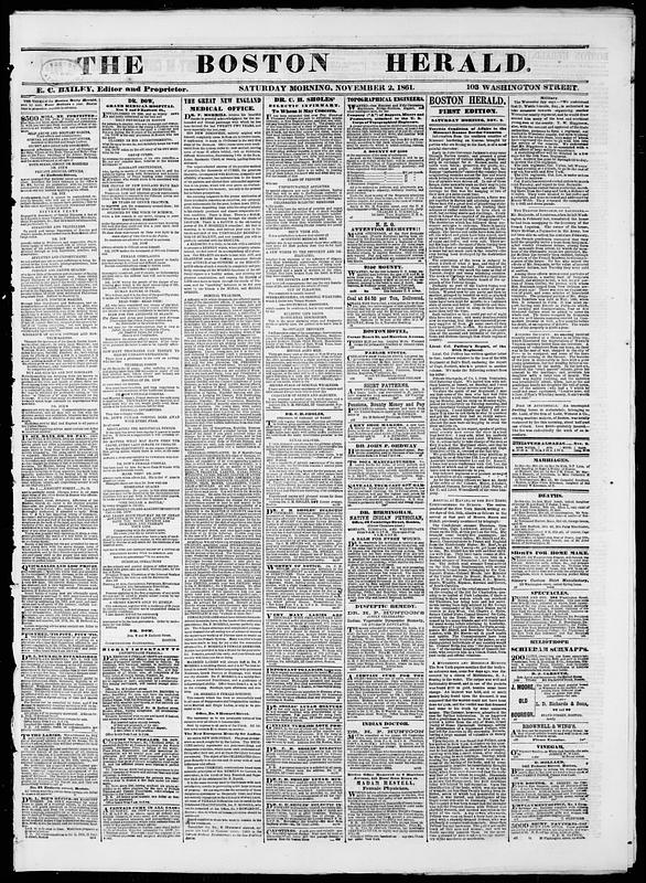 The Boston Herald. November 02, 1861 - Digital Commonwealth