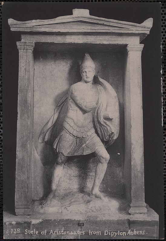 738 stele of Aristonautes from Dipylon Athens - Digital Commonwealth