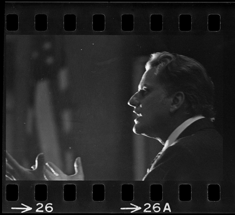 Billy Graham makes a speech, Plymouth - Digital Commonwealth