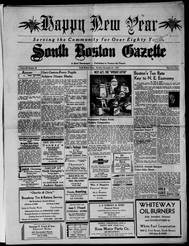 South Boston Gazette, December 31, 1959 - Digital Commonwealth