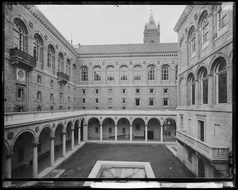 Boston Public Library, quadrangle - Digital Commonwealth