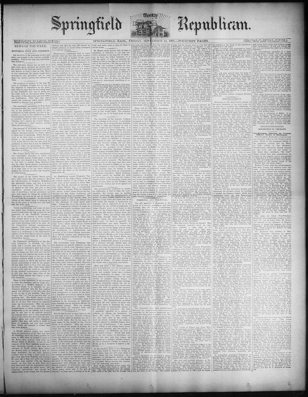 Springfield Weekly Republican - Digital Commonwealth