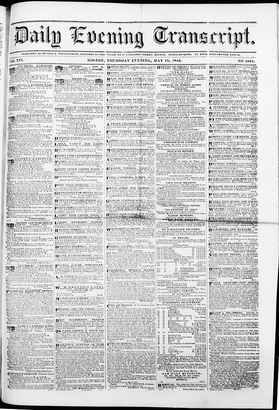 Daily Evening Transcript - Digital Commonwealth