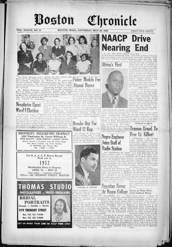Boston Chronicle. May 24, 1952 - Digital Commonwealth