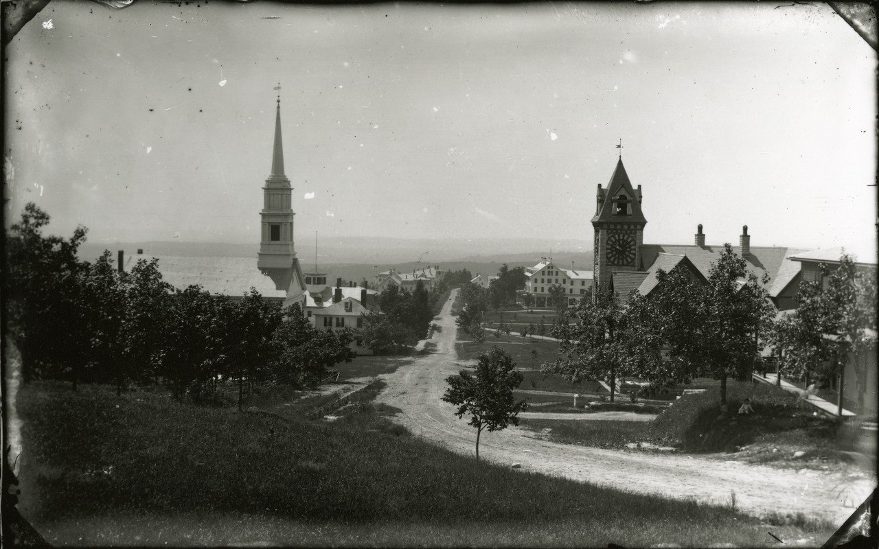Princeton Common, Princeton, MA view from upper Mountain Road, early ...