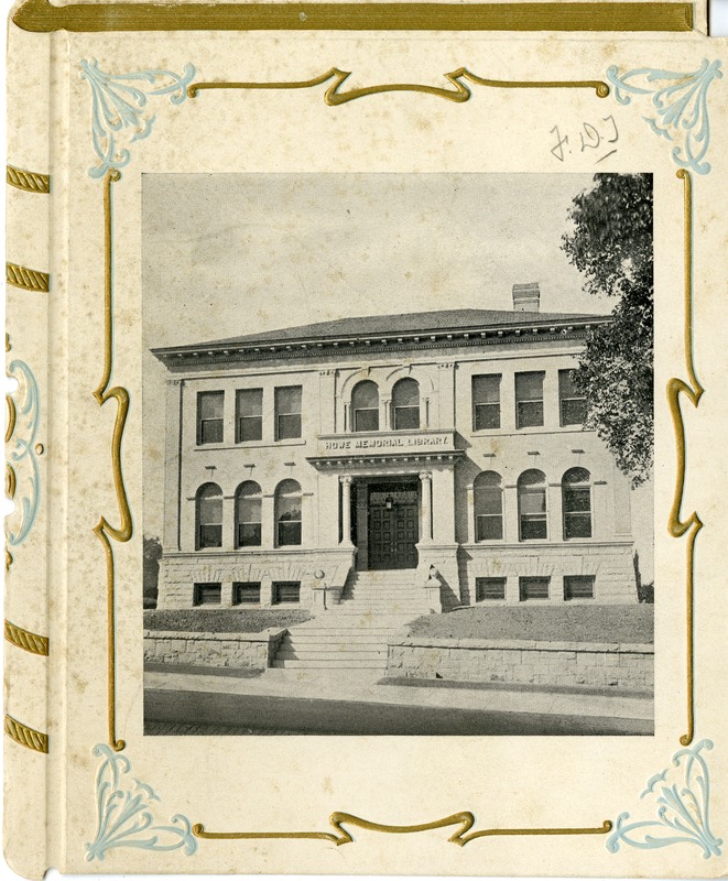 Dedication brochure for the Jubal Howe Memorial Library, Shrewsbury ...
