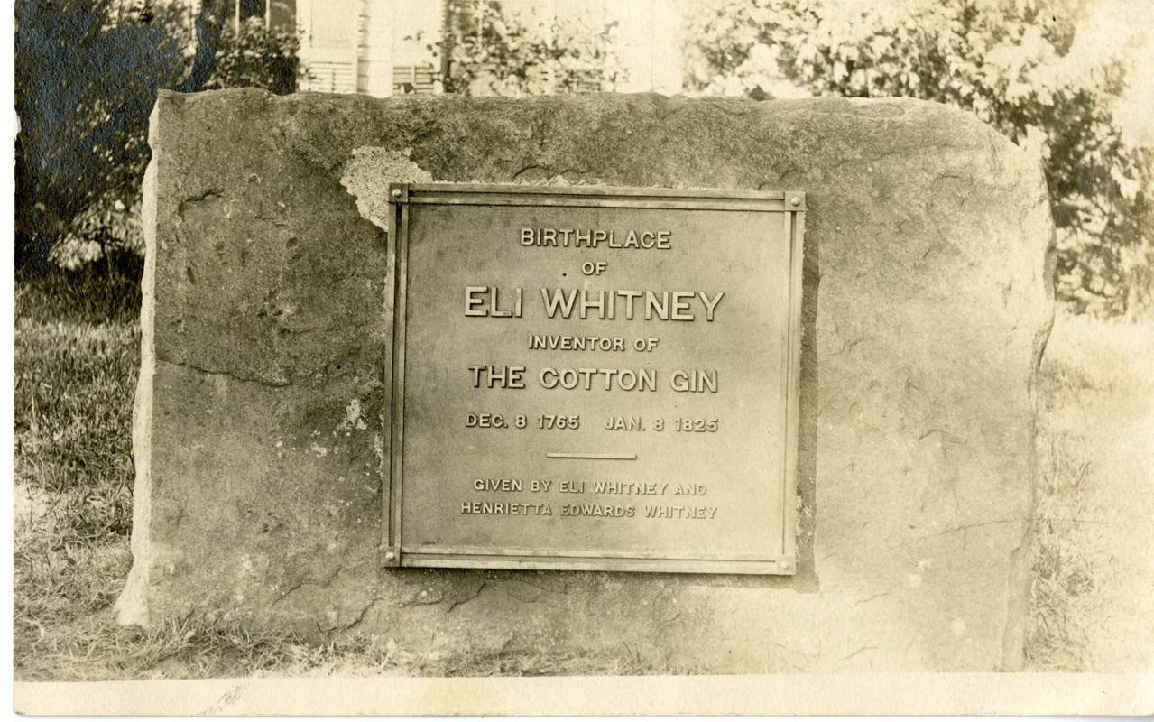 Eli Whitney Memorial - Digital Commonwealth