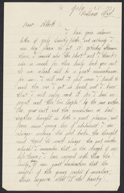 Sacco-Vanzetti Case Records, 1920-1928. Correspondence. Nicola Sacco to ...
