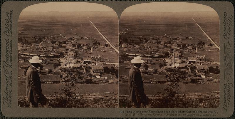 North over Phersala and the plain where Caesar defeated Pompey (B.C. 48 ...