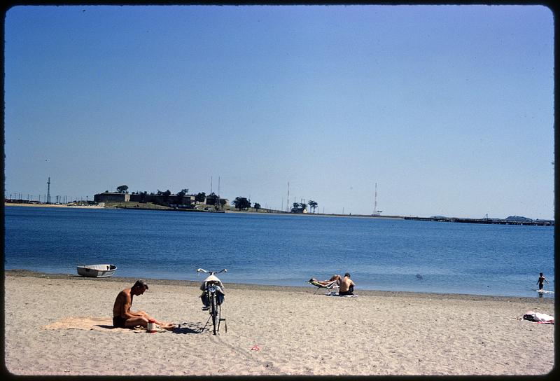 Castle Island and Fort Independence viewed from beach, Boston - Digital ...