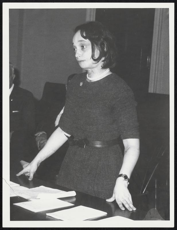 Ruth Abrams, Asst. D. A. under John Droney, who filed legislation with ...
