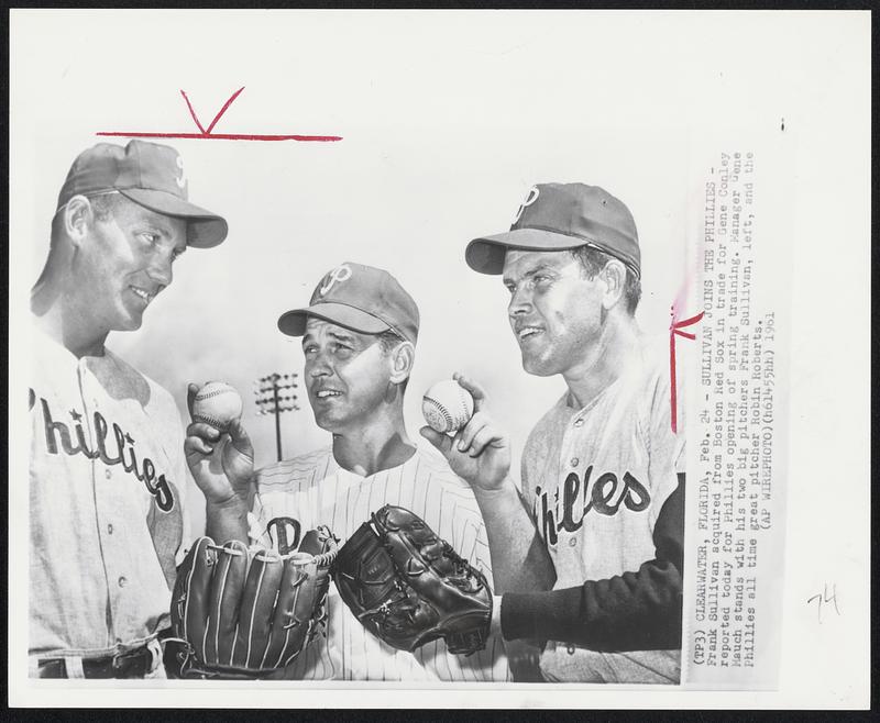 Sullivan Joins the Phillies - Frank Sullivan acquired from Boston Red ...