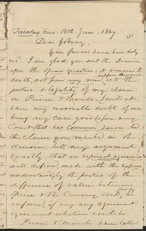 Letter from Zadoc Long to John D. Long, June 18, 1867 - Digital ...
