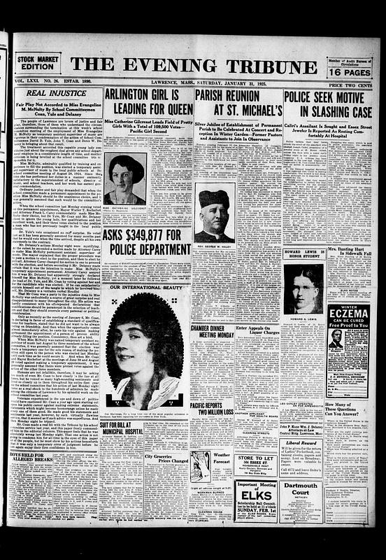 The Evening Tribune. January 31, 1925 - Digital Commonwealth