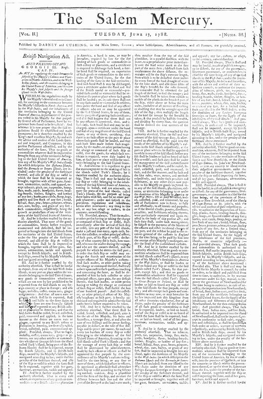 The Salem Mercury. June 17, 1788 - Digital Commonwealth