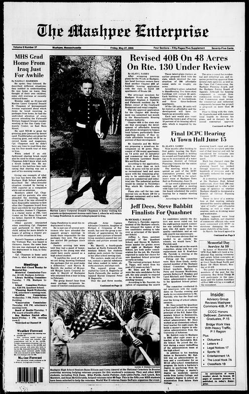 The Mashpee Enterprise. May 27, 2005 - Digital Commonwealth