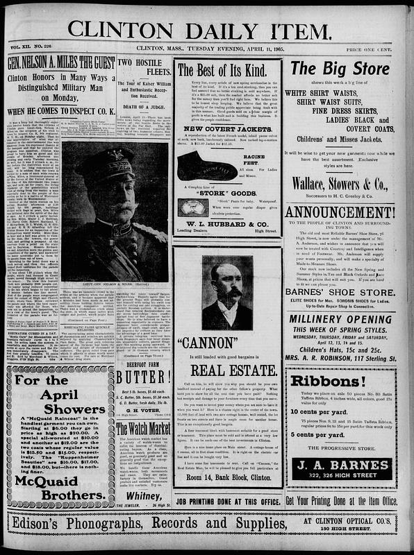 Clinton Daily Item. April 11, 1905 - Digital Commonwealth