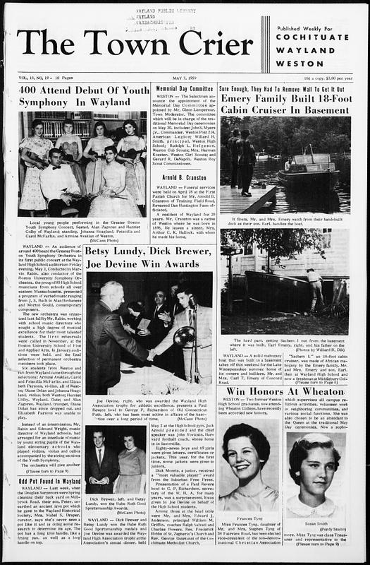 The Town Crier. May 07, 1959 - Digital Commonwealth
