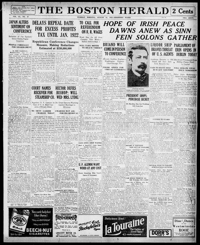 Boston Herald. August 16, 1921 - Digital Commonwealth